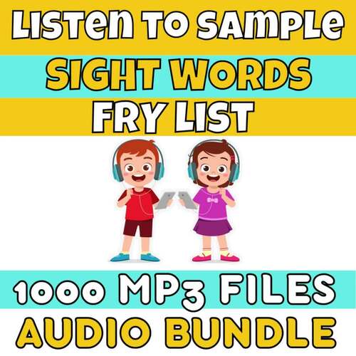 sight words high frequency words bundle phonics audio 1000 words