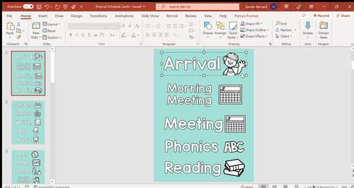 Classy Coastal Classroom Schedule Cards | 71 Options + Visuals ...