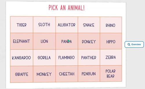 Zoo Animal Gross Motor Movement Game | Boom Deck Cards by A Pedi PT