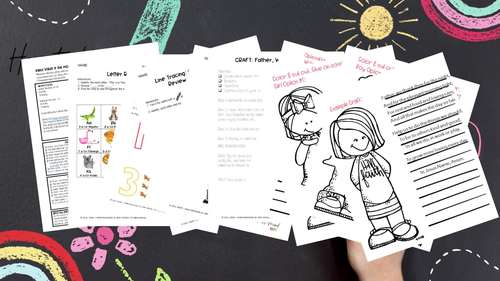 2 and 3 Year Old Letters A-N, Numbers 1-4 Lesson Plan & Activity Sheets ...