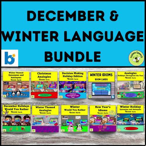 Winter Speech and Language Activities Boom Cards Bundle by Ivybee Speech