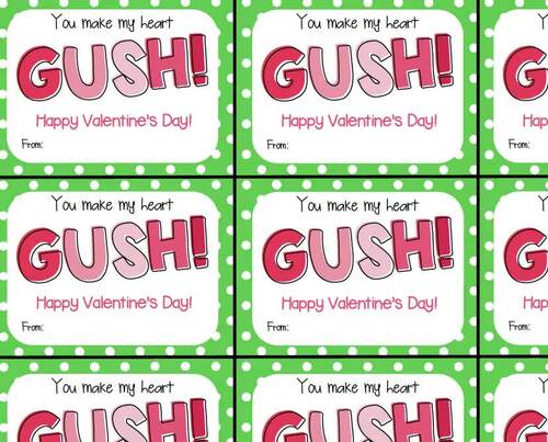 Fruit Gushers Valentine's Day Gift Tag- You make my heart gush! | TPT