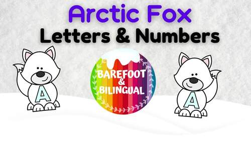 Arctic Fox Number & Letter Clipart | Arctic Animal Clipart | TPT