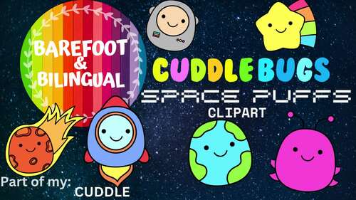 Space Puffs Clipart - Cuddlebugs Collection Space Clipart | TPT