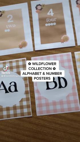 Wildflower Classroom Alphabet & Number 1-20 Posters by From Little Things