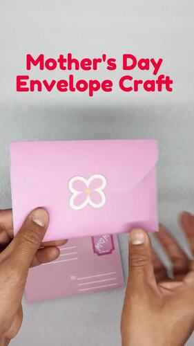 Mother's Day Envelope Craft | Cards Writing Activity | Color & Black ...