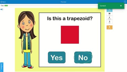Area of a Trapezoid Boom Cards - Self Correcting Digital Task Cards