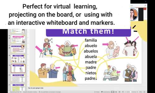 Spanish Family Vocabulary Interactive PowerPoint Listening, Writing ...