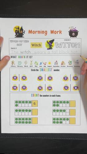 Halloween Kindergarten Learning Bundle: 30 Spooktacular Worksheets