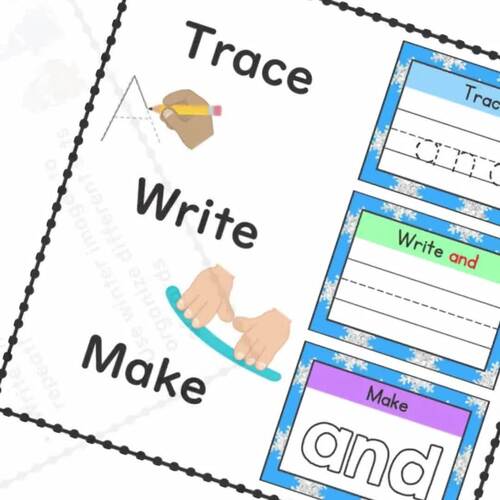 Sight Words Activity Task Cards | Winter Pre-Primer Sight Words | TPT