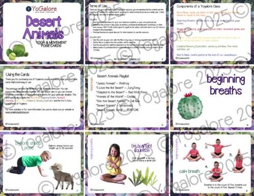 Desert Animals Yoga & Mindfulness Activities | Yogalore Lesson Plan for ...