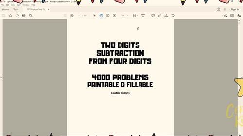 Four Minus Two Digits Subtraction Practice Workbook 4,000 Problems ...