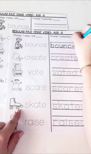 Regular Past Tense Verbs Interactive Language Unit for Speech Therapy