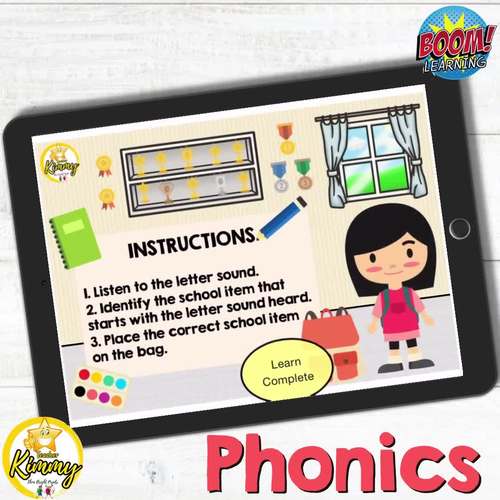 Back to School Phonics Beginning Sounds by Teacher Kimmy | TPT