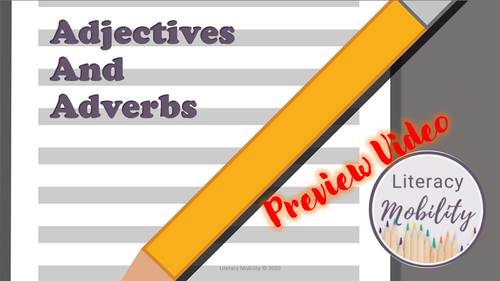 Parts of Speech: Adjectives and Adverbs PowerPoint Lesson and Worksheet Set