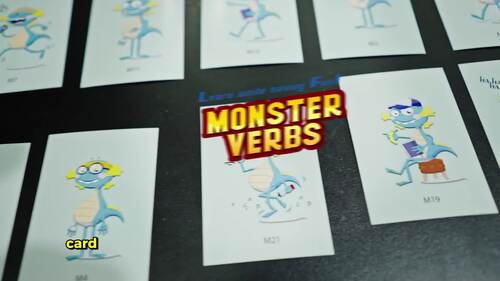 Monster Verbs language learning card game. by Edu Game Fun | TPT