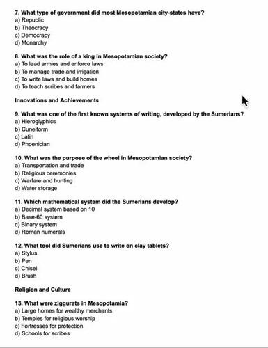 Topic 2: Civilizations and the Fertile Crescent | myWorld Interactive ...