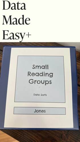 Digital Data Folder Cards for Small Groups - Editable by Primary Sea Dog