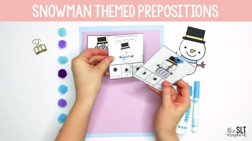 Snowman Prepositions Activities - Winter Spatial Concepts for Speech ...