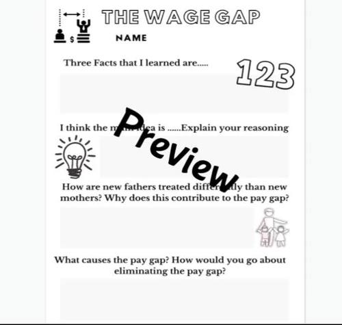 Gender Wage Gap Netflix Explained Worksheets | Current Events Pay ...