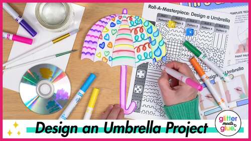 First Day of Spring Activity, Roll and Draw Umbrella Art Project ...