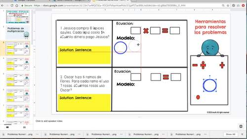 Multiplication and Division Word Problems in Spanish - Multiplicación y ...