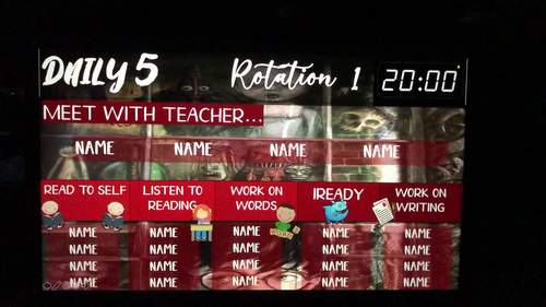 EDITABLE: Harry potter Daily 5 Schedule with music & Timer/Alarm