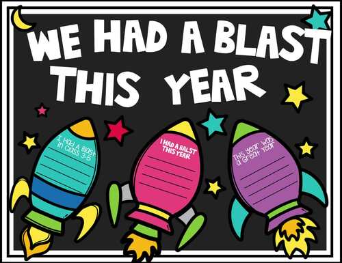 We Had a Blast This Year Writing Craft End of Year Rocket Theme ...
