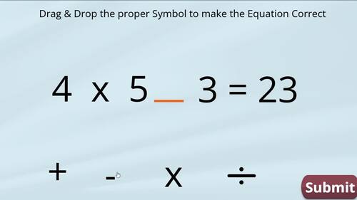 Practice Order of Operations - Digital Activity w/ Drag & Drop & PDF form