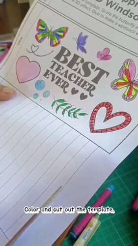 Teacher Appreciation 3D Windsock, DIY Craft Template for Kid, End of ...