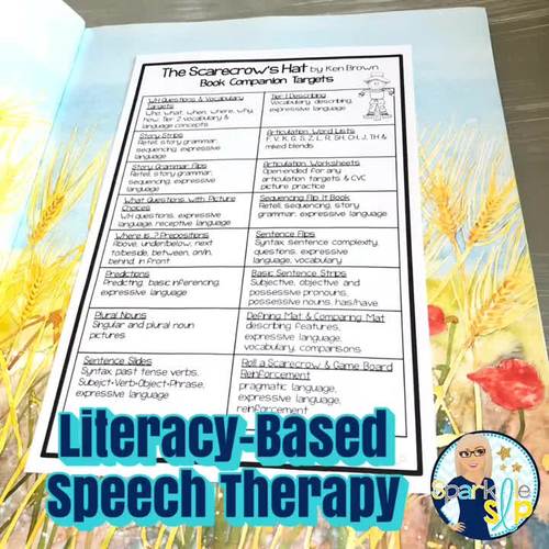 The Scarecrow's Hat Book Companion for Speech Therapy | TPT