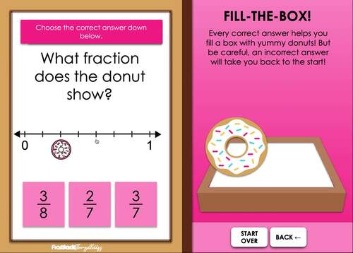 Fraction Number Lines Digital Math Game for Google Slides ™ | TPT