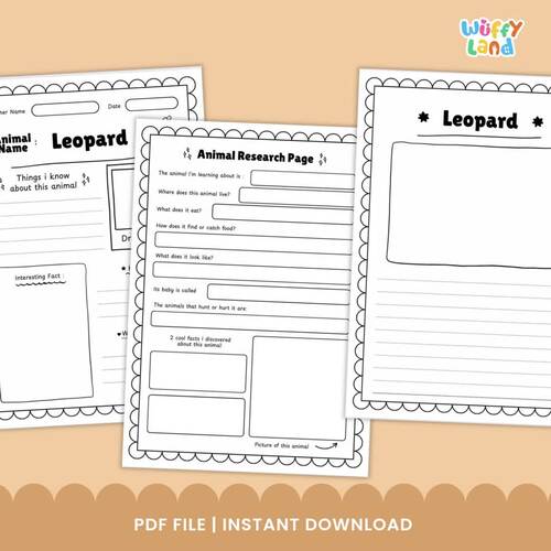 Leopard Research Project | Animal Report Writing | Real Photo ...