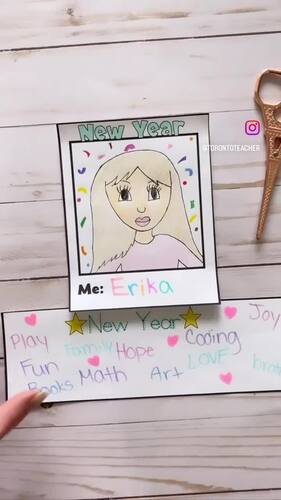 New Years 2025 Resolution Writing & Craft Activity Primary Goal ...