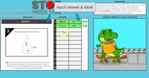 Volume of Cones, Cylinders, and Spheres | Digital Self-Checking Activity