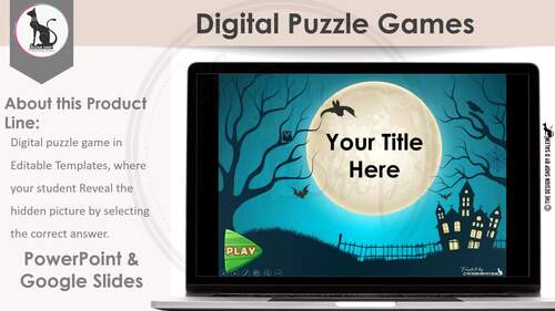 Digital Resources Google Slides Templates Puzzle Game Spring Theme | Set 18