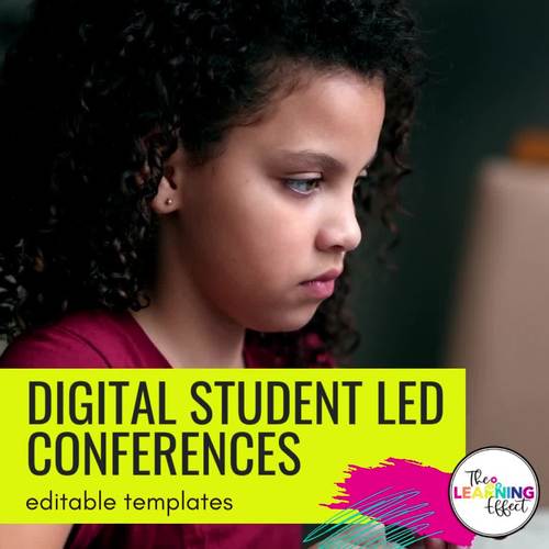 Student Led Conference Google Slides | Editable Digital Portfolio ...