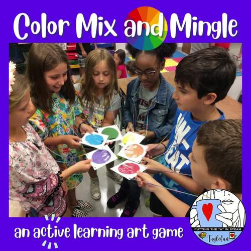 Collaborative Active Learning Color Wheel Art Icebreaker Game by Fuglefun