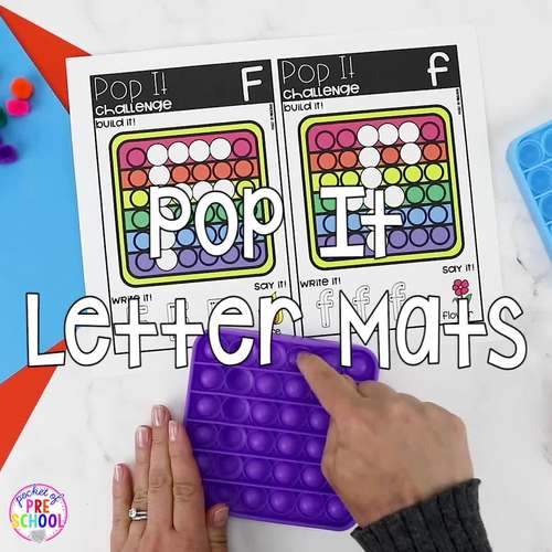 Pop It Fidget Bubble Alphabet Letter Mats - Fine Motor Fun! | TPT