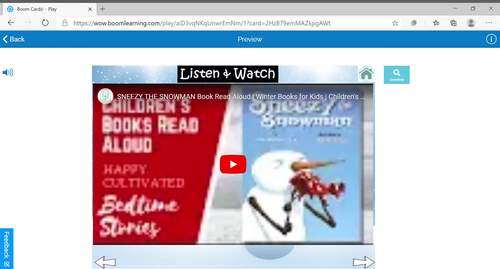 Sneezy The Snowman Book Companion BOOM Cards by The Petite Speech Geek