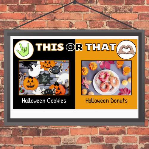 Halloween This or That Ice Breaker Slideshow and Print Activities