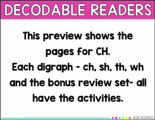 Decodable Phonics Readers Digraphs | Orton Gillingham and Science of ...