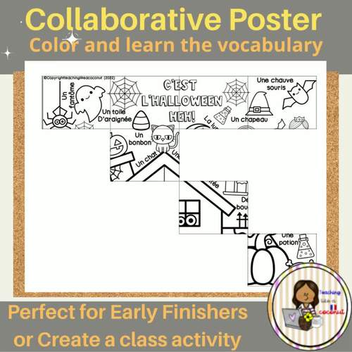 French Halloween Vocabulary : L'Halloween | Collaborative Poster
