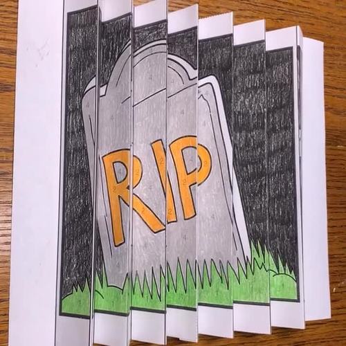 Halloween Agamographs Art & Writing Activity/Craft — Great Bulletin Board
