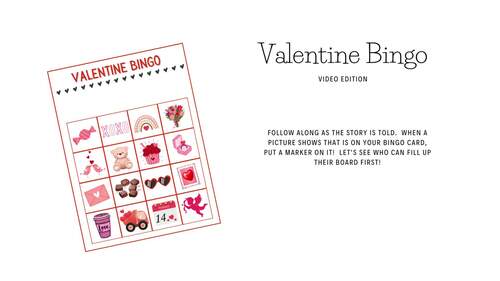 Valentine's Bingo with Photo Story Video by The Noteworthy Librarian