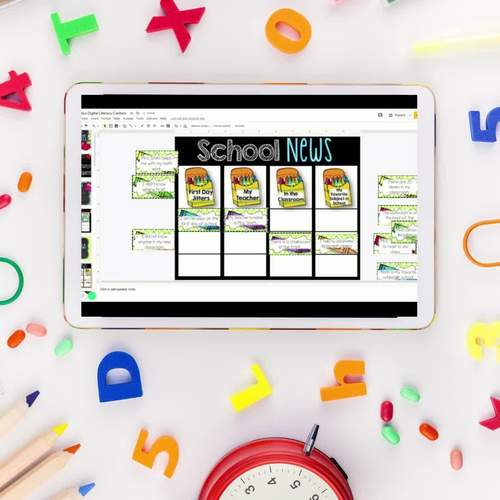 Back to School Literacy Centers Digital and Print by The Applicious Teacher