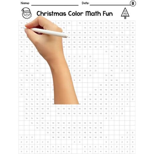 2 Digit Subtraction with Regrouping Christmas Worksheets - Color By Number