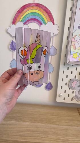 Unicorn Agamograph Craft – A Magical Folding Surprise! by Verf Design