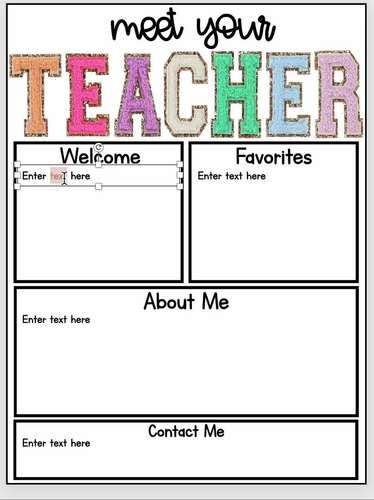 Editable Meet The Teacher Counselor Principal Templates Varsity Patch ...