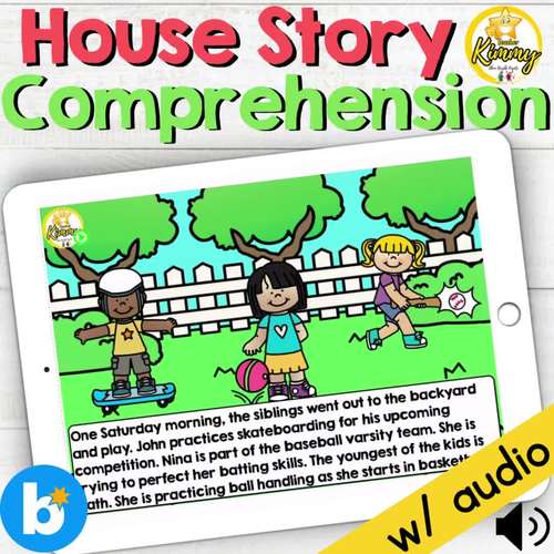 House Story Comprehension Answering WH Questions Boom Cards by Teacher ...